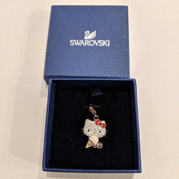 Swarovski | Jewelry | Swarovski Hello Kitty Ice Cream Clip Charm | Poshmark